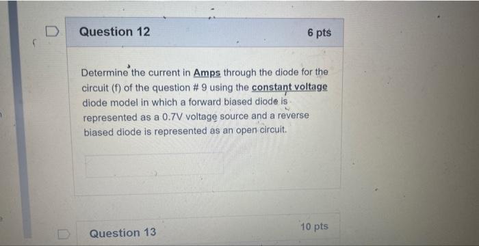 Determine The Current In Amps Through The Diode For