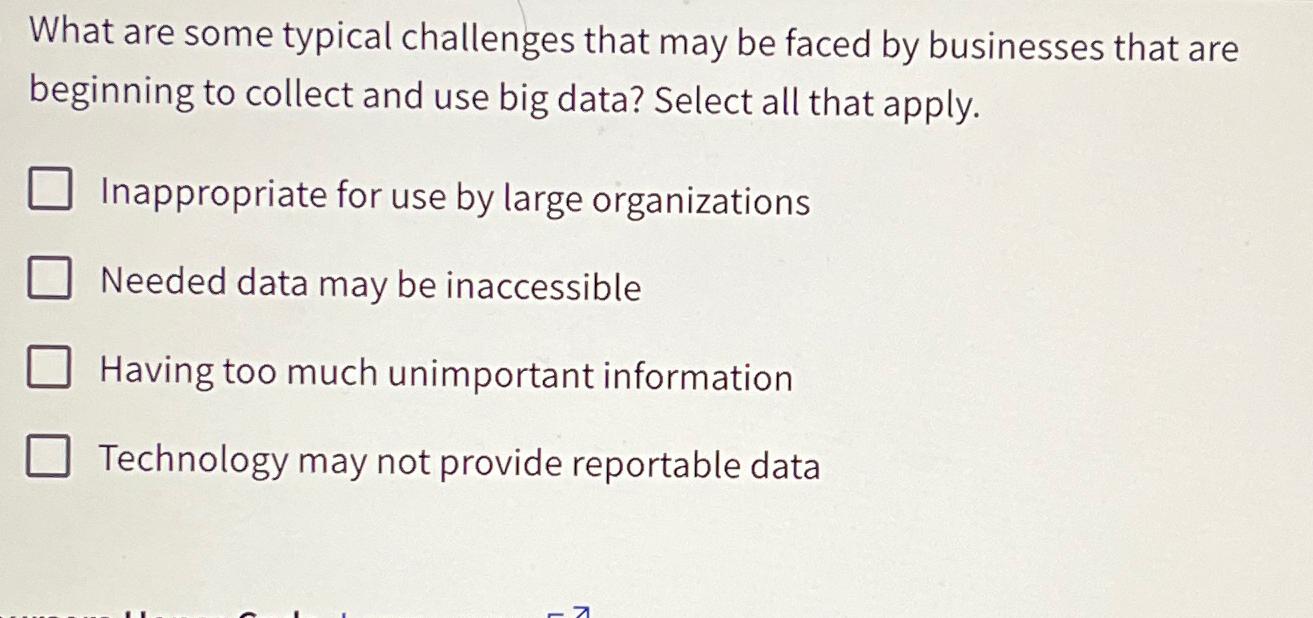 Solved What are some typical challenges that may be faced by | Chegg.com