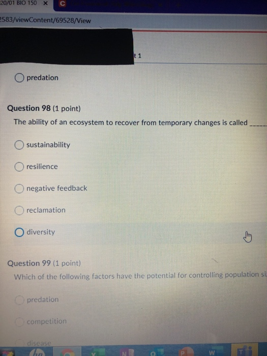Solved 1- (2020/01 BIO 150 x | Chegg.com