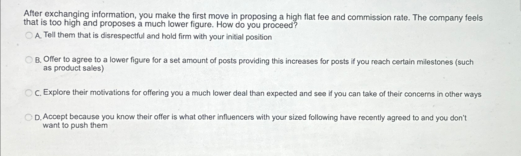 Solved After exchanging information, you make the first move | Chegg.com