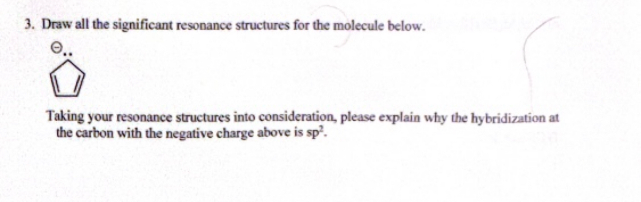 Solved Draw all the significant resonance structures for the | Chegg.com