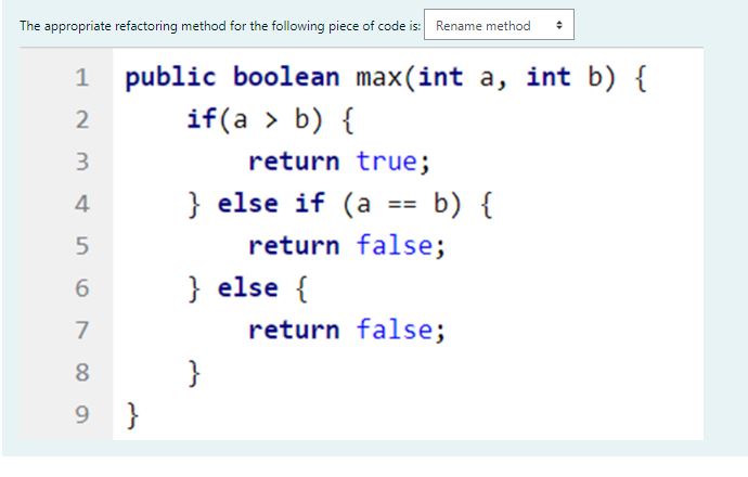 Solved The appropriate refactoring method for the following | Chegg.com
