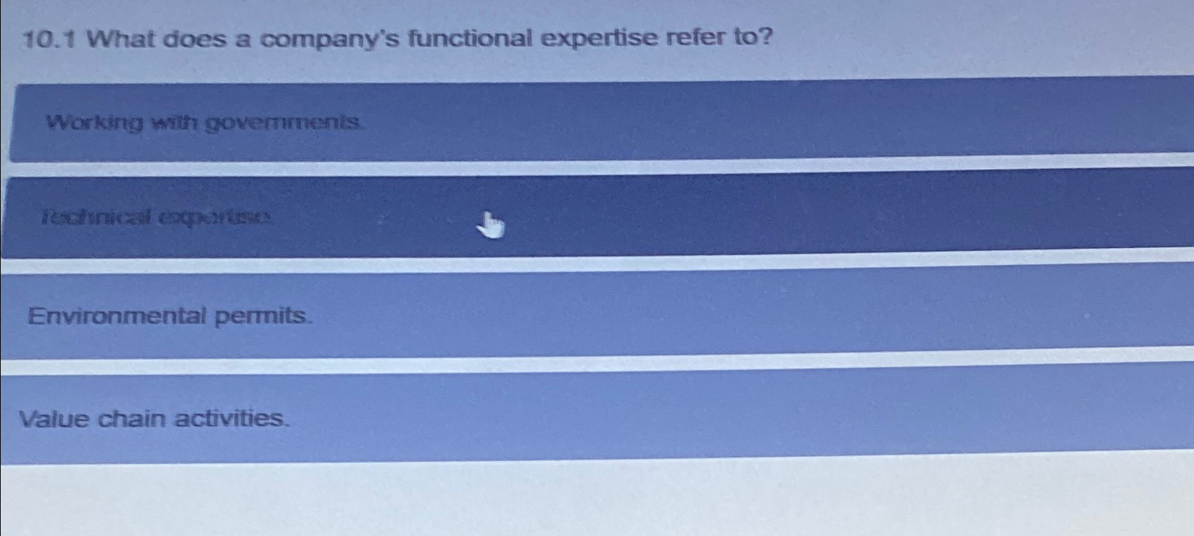 Solved 10.1 ﻿What does a company's functional expertise | Chegg.com