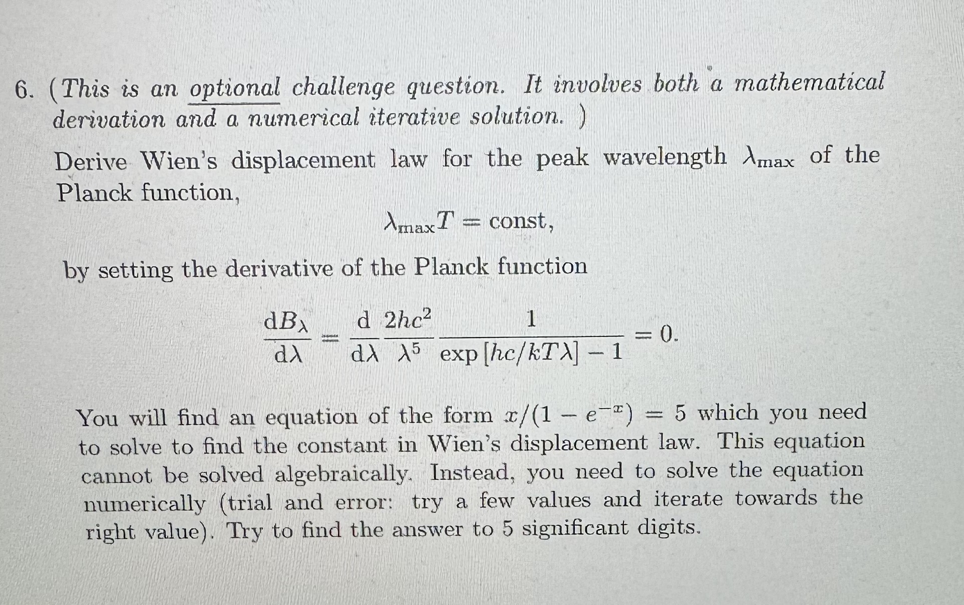 Solved (This is an ﻿optional challenge question. It | Chegg.com