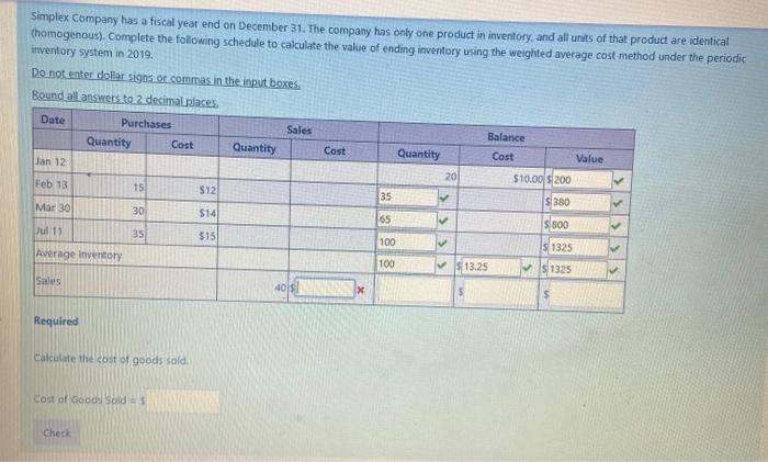 Solved Simplex company has a fiscal year end on December 31 | Chegg.com