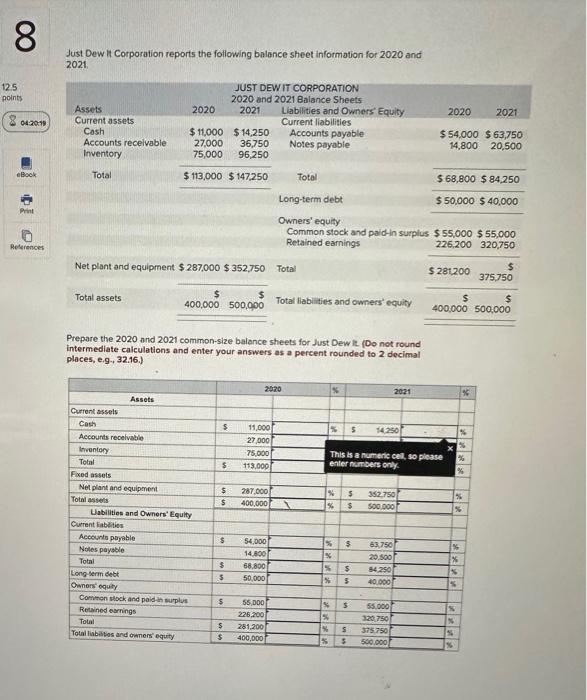 Solved Just Dew it Corporation reports the following balance | Chegg.com
