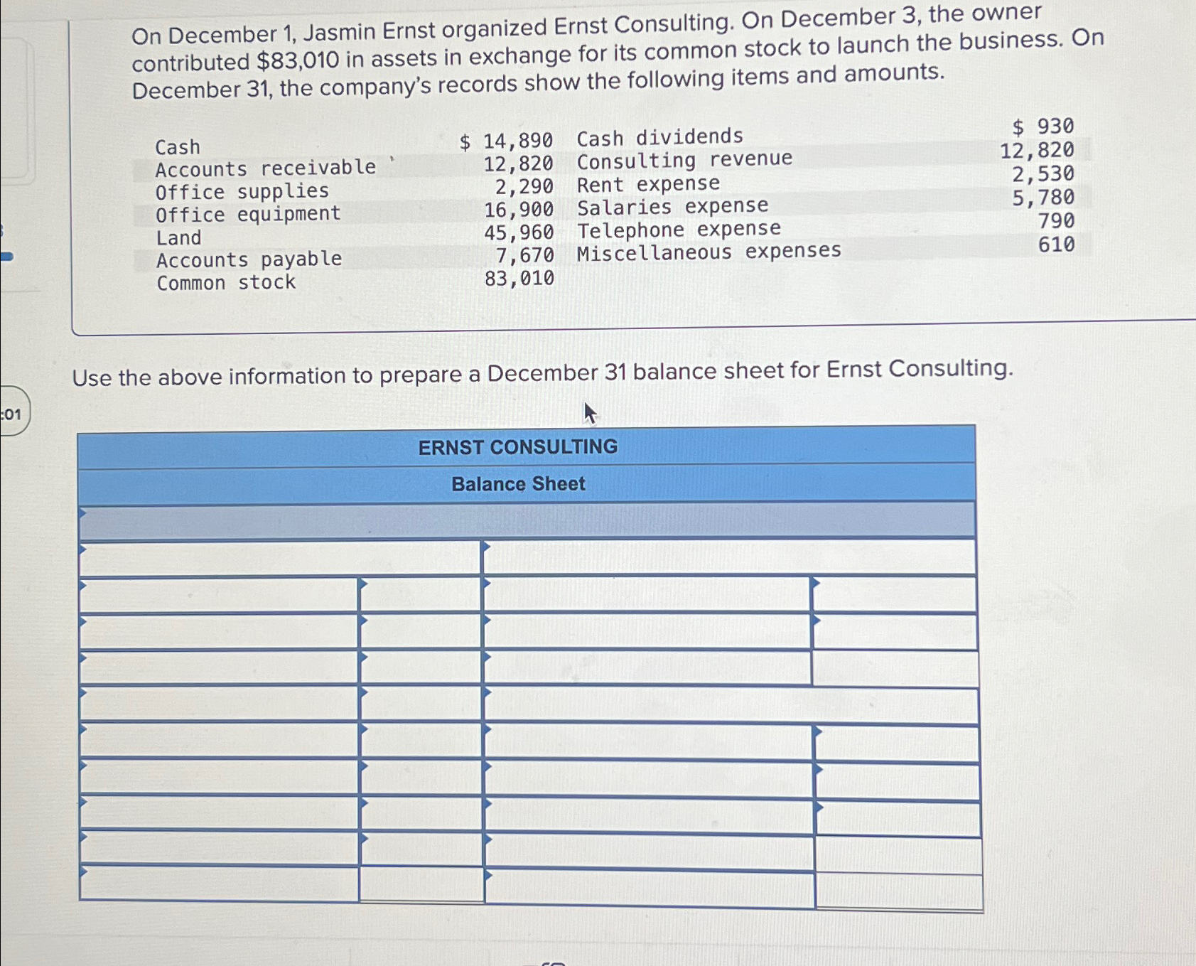 Solved Need to fill out chart with information above | Chegg.com