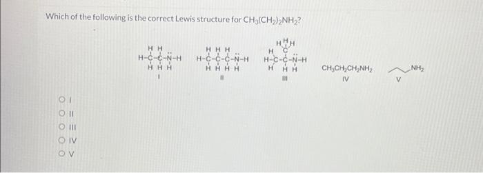 Solved Which of the following is the correct Lewis structure | Chegg.com