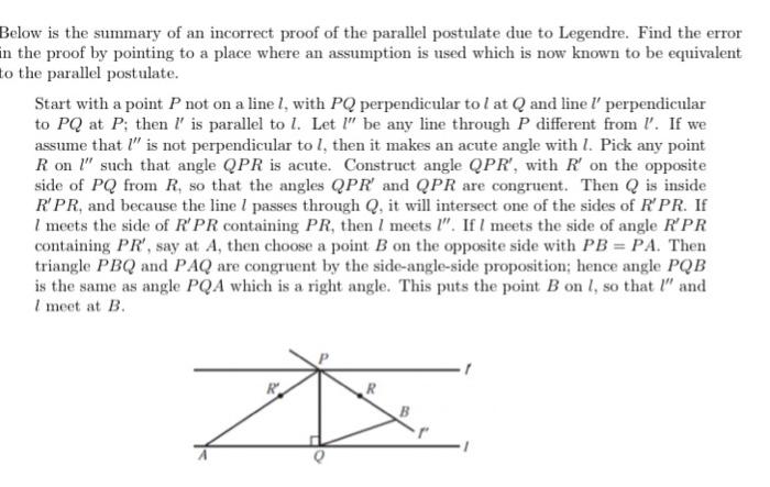 Solved Below is the summary of an incorrect proof of the | Chegg.com