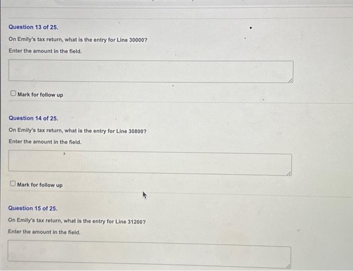 On Emily's tax return, what is the entry for Line | Chegg.com