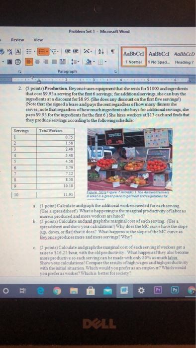Problem Set 1 - Microsoft Word Review View A.E. A 21 | Chegg.com