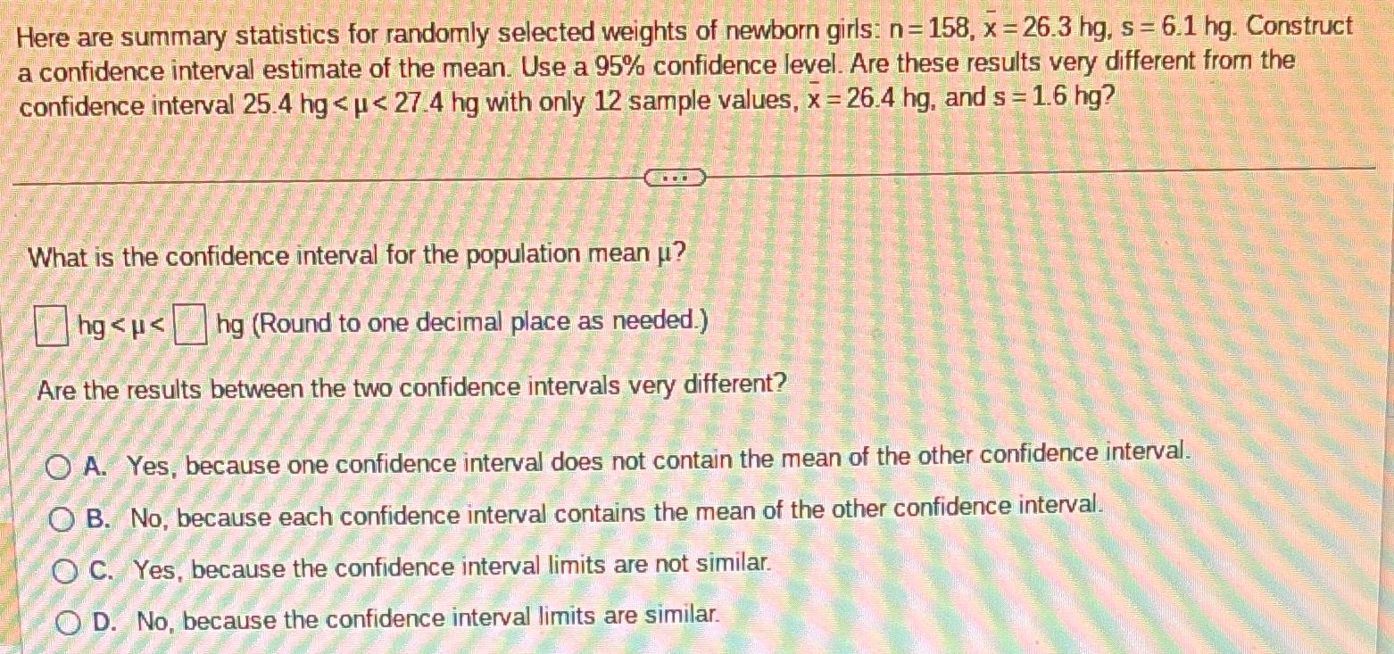 Solved Here are summary statistics for randomly selected | Chegg.com
