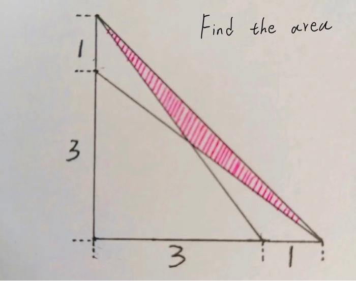 Solved Find the area 1 3 3 | Chegg.com