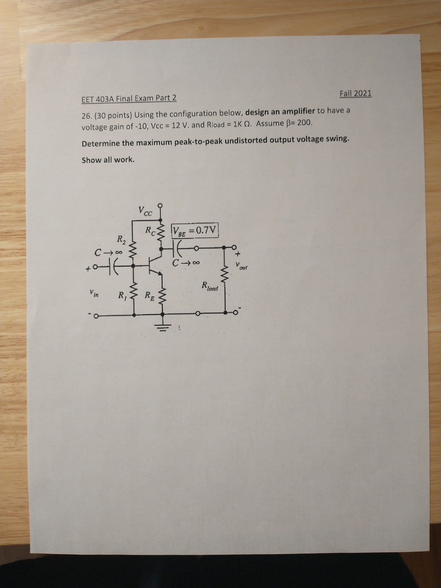 Solved 26. (30 ﻿points) ﻿Using the configuration below, | Chegg.com