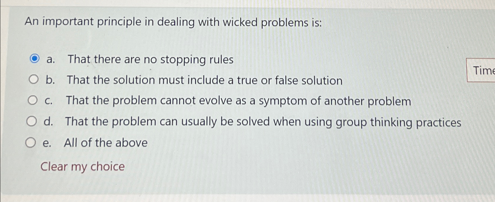Solved An important principle in dealing with wicked | Chegg.com