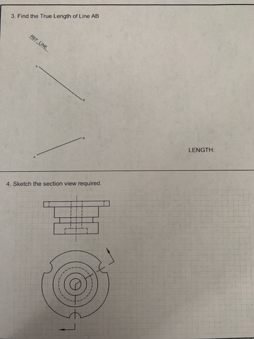Solved 1. Sketch the three views required to describe the | Chegg.com