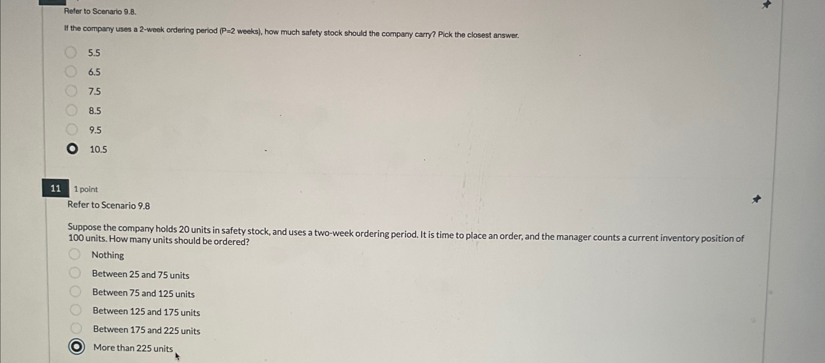 Solved Refer to Scenario 9.8.If the company uses a 2-week | Chegg.com