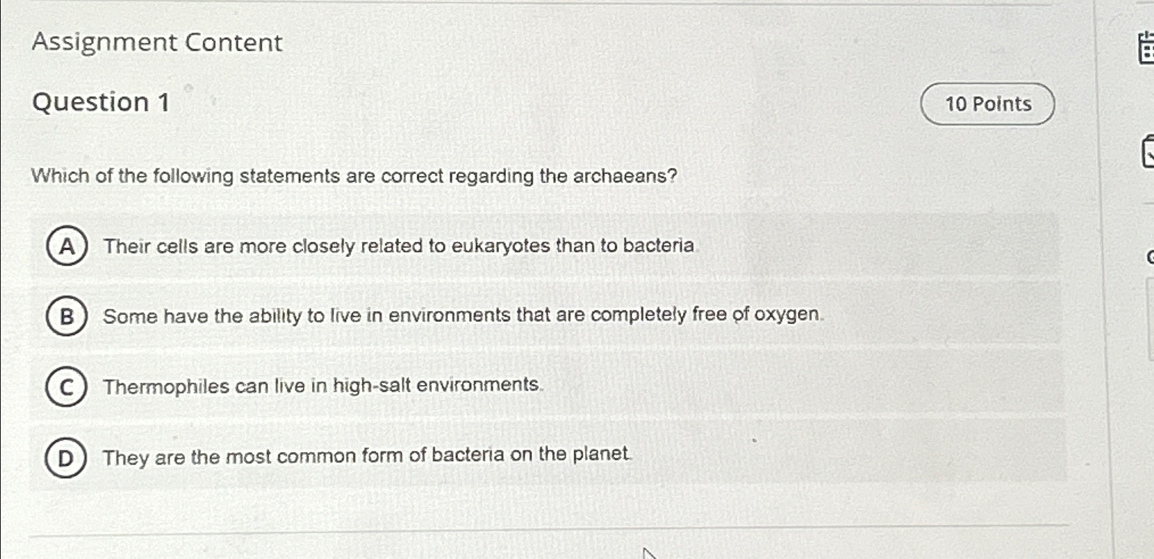 Solved Assignment ContentQuestion 1Which of the following | Chegg.com