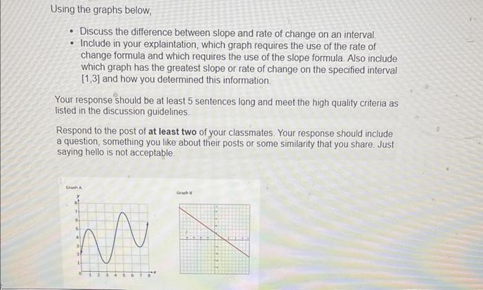 Solved Using the graphs below, • Discuss the difference | Chegg.com