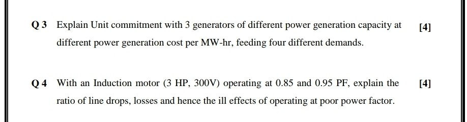 Solved Q3 141 Explain Unit commitment with 3 generators of | Chegg.com