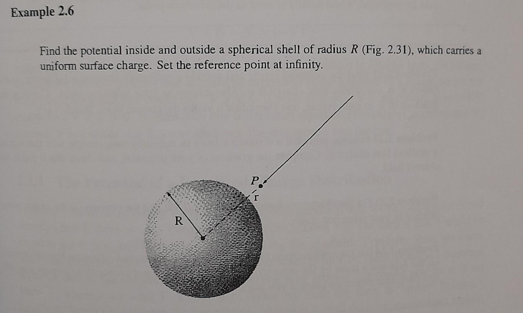 Solved Example 2.6 Find the potential inside and outside a | Chegg.com