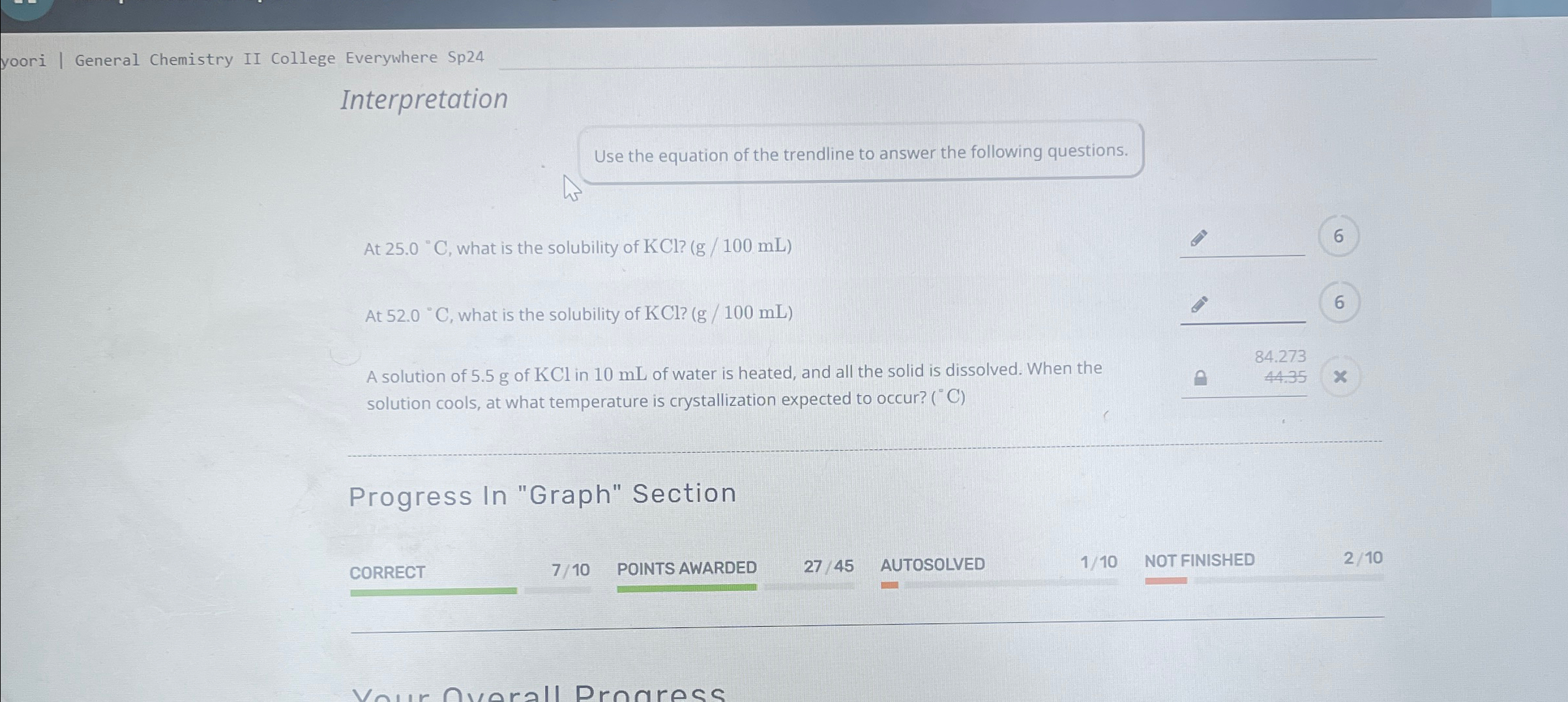 Temperature Dependence of Salt Solubility: Experiment | Chegg.com