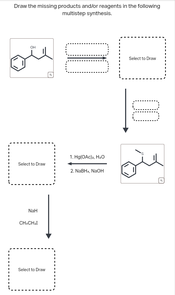 Solved Draw the missing products andor ﻿reagents in ﻿the | Chegg.com