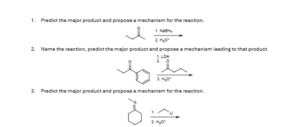 Solved 1. ﻿Predict the major product and propose a mechanism | Chegg.com