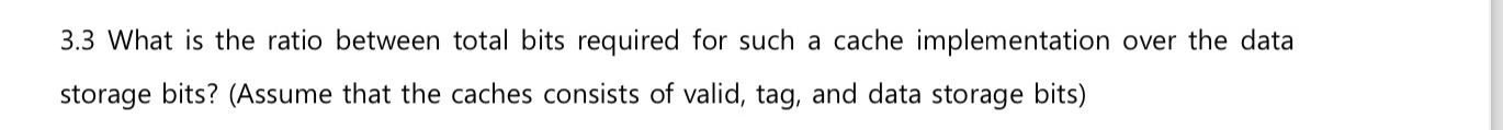 Solved 3.3 ﻿What is the ratio between total bits required | Chegg.com