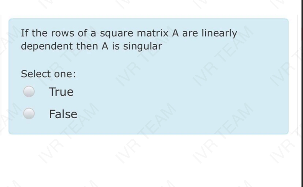 Solved If the rows of a square matrix A are linearly | Chegg.com