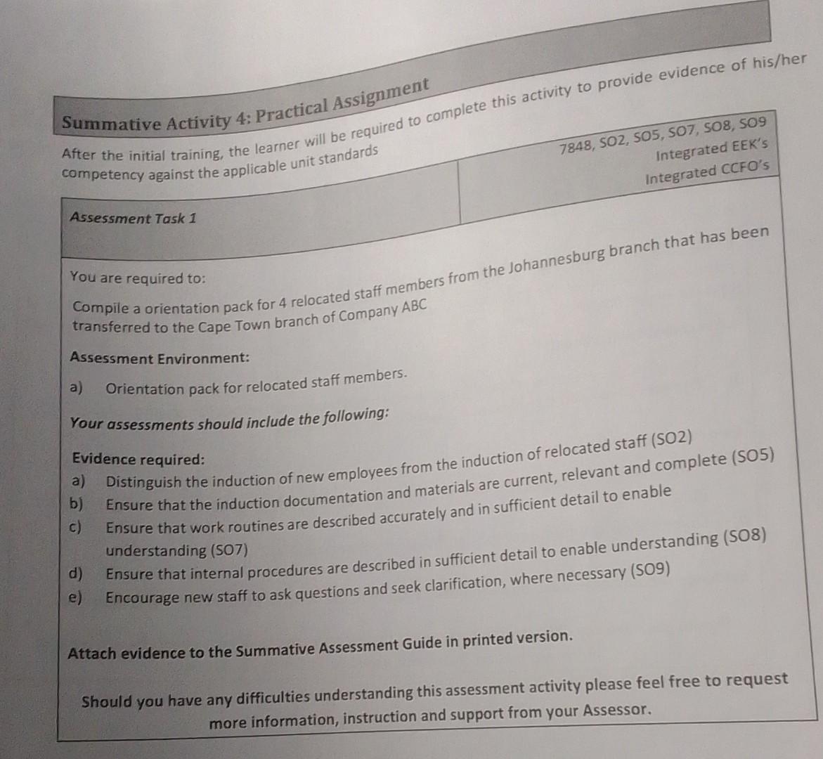 Summative Activity 4: Practical Assignment After the | Chegg.com