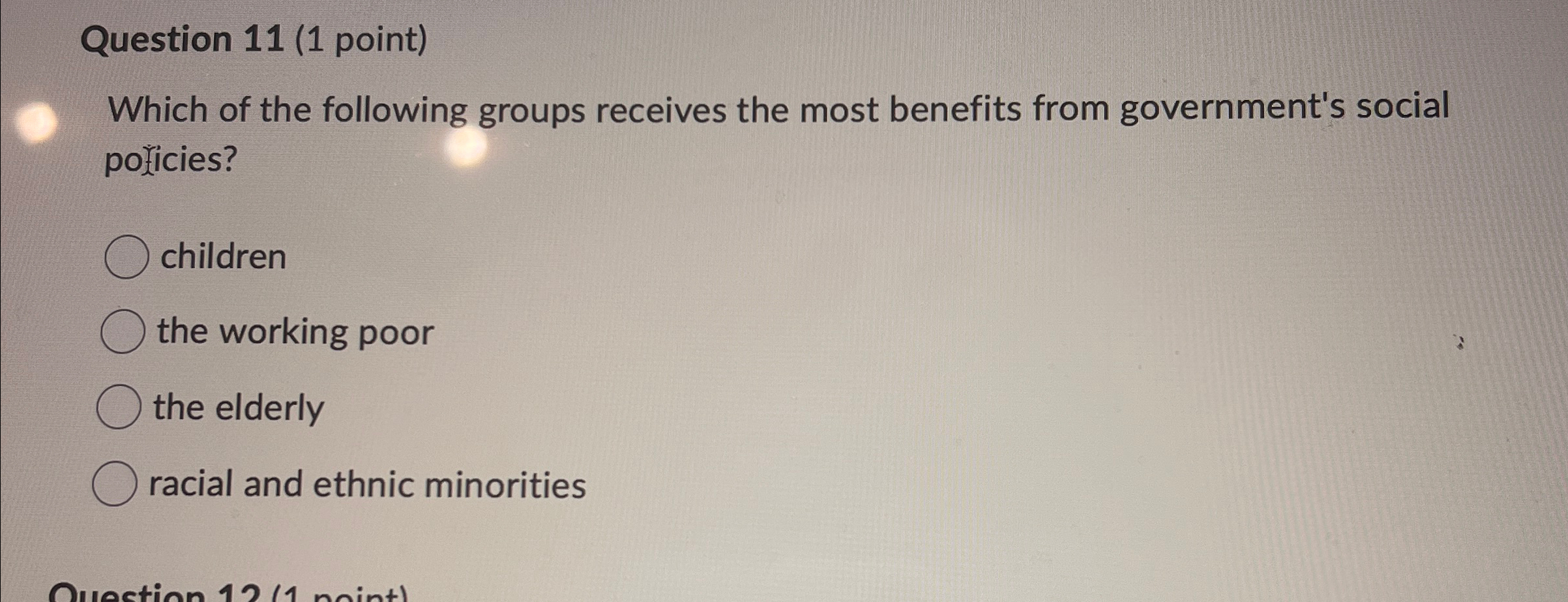 Solved Question 11 (1 ﻿point)Which of the following groups | Chegg.com