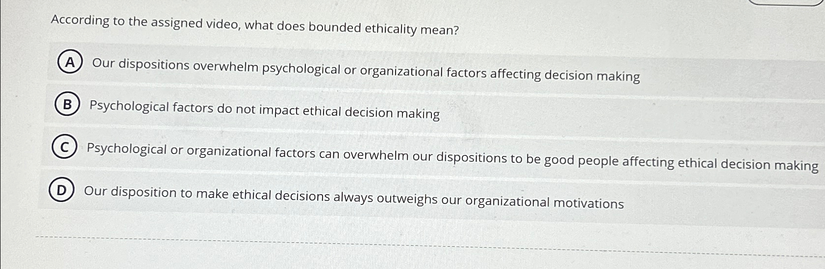 Solved According to the assigned video, what does bounded | Chegg.com