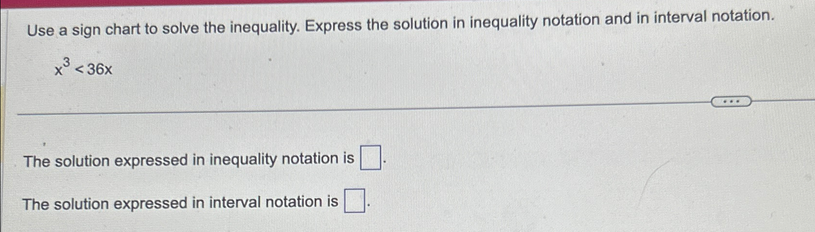 Solved Use a sign chart to solve the inequality. Express the | Chegg.com