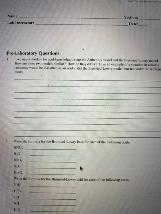 Solved Props of Name: Section: Lab Instructor: Date: 1. | Chegg.com