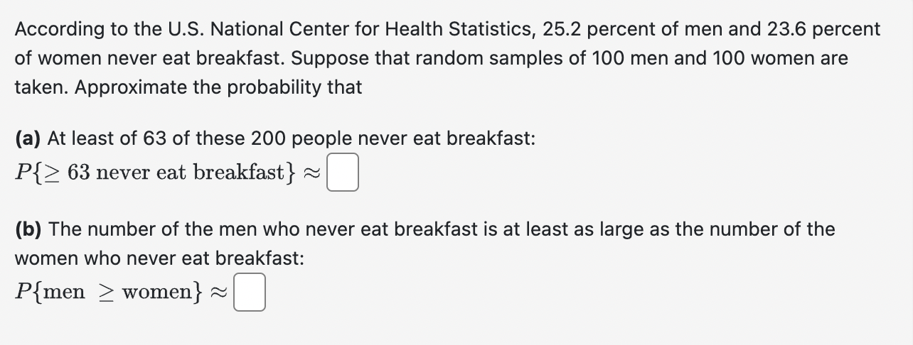 Solved According to the U.S. ﻿National Center for Health | Chegg.com