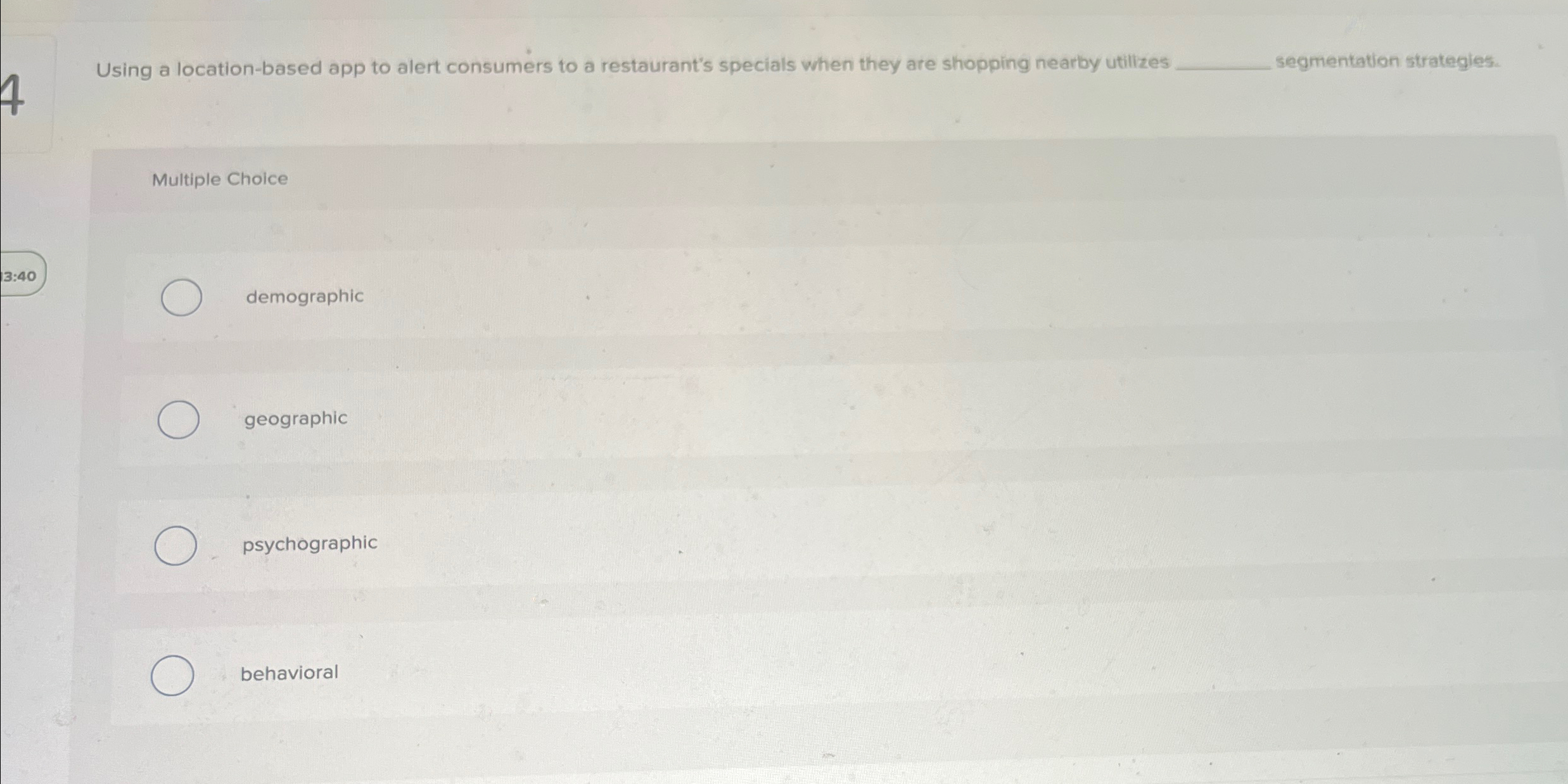 Solved Using a location-based app to alert consumers to a | Chegg.com