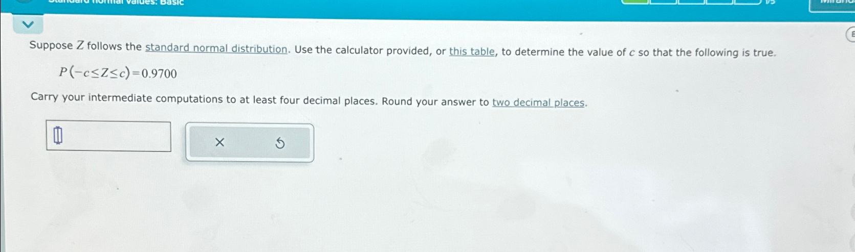 Solved Suppose Z ﻿follows the standard normal distribution. | Chegg.com