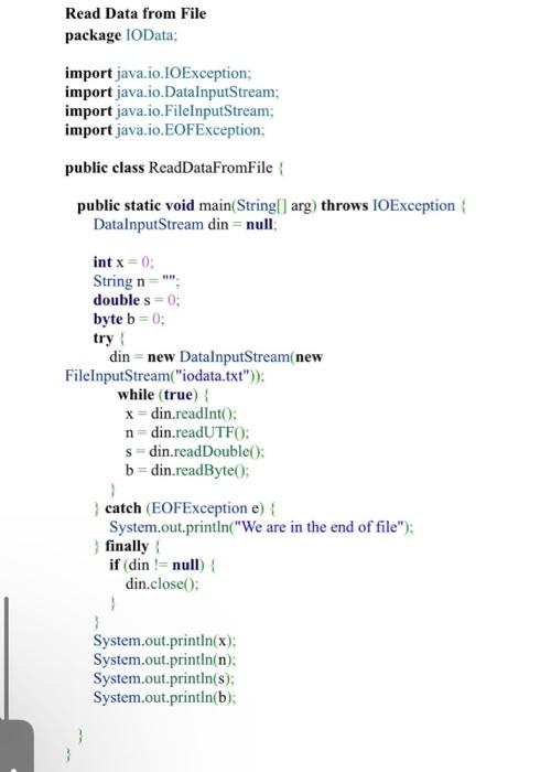Solved Using Byte Streams We'll explore FileInputStream and | Chegg.com