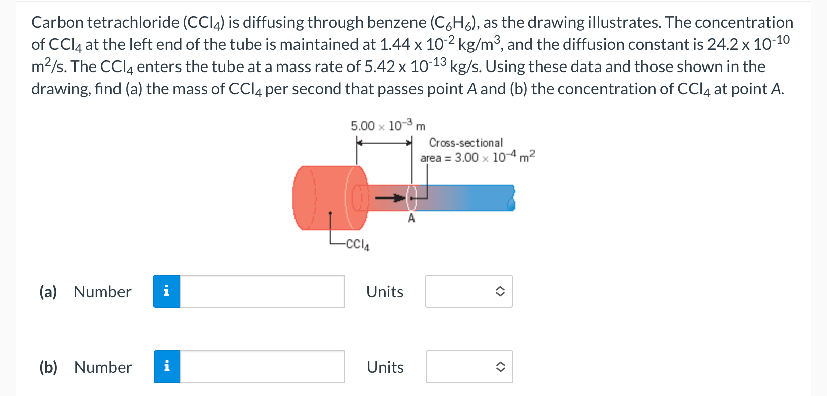 Solved Carbon tetrachloride (CCl4) ﻿is diffusing through | Chegg.com