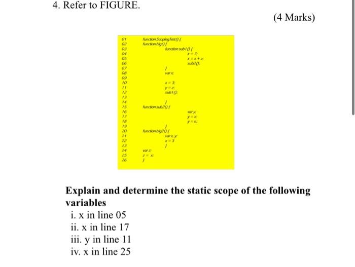 [Solved]: 4. Refer to FIGURE. (4 Marks) Explain and determi