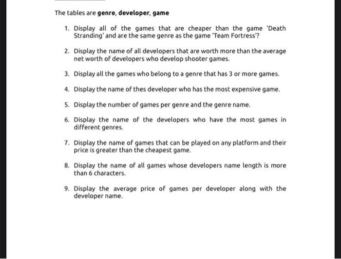 Solved Drop table genre cascade constraints;Drop table | Chegg.com