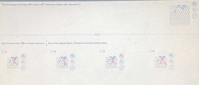 Solved Find the image of triangle ABC under a 60° clockwise | Chegg.com