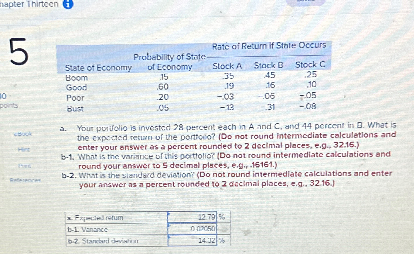 Solved hapter Thirteen\table[[State of | Chegg.com