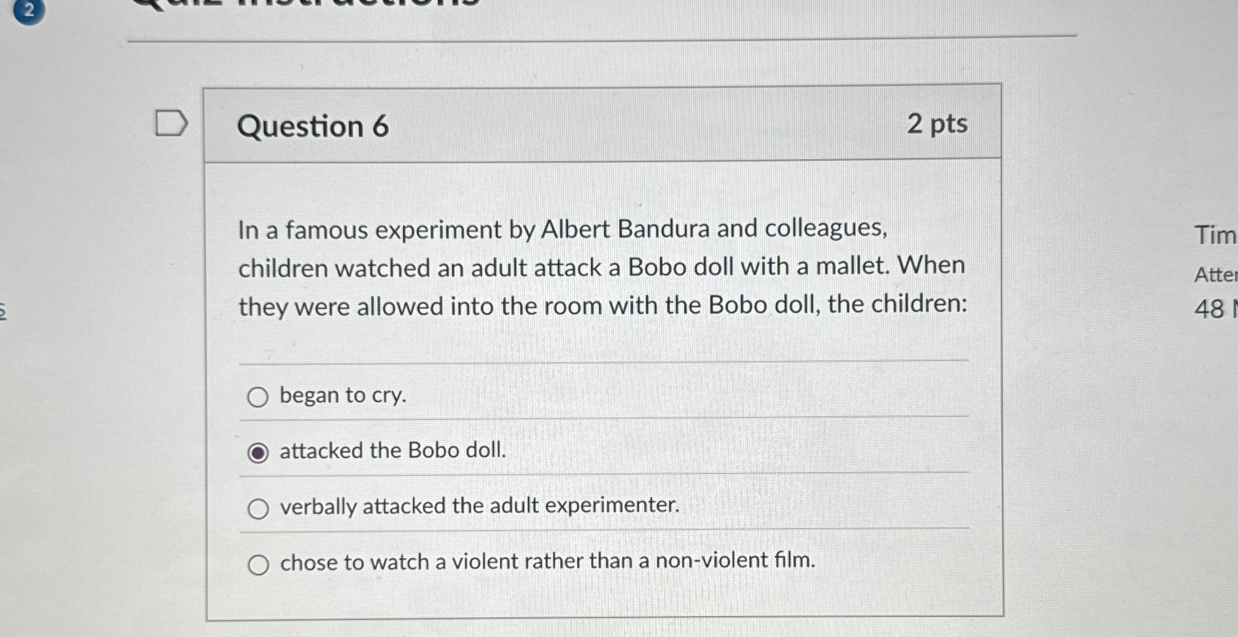 Solved Question 62 ﻿ptsIn a famous experiment by Albert | Chegg.com