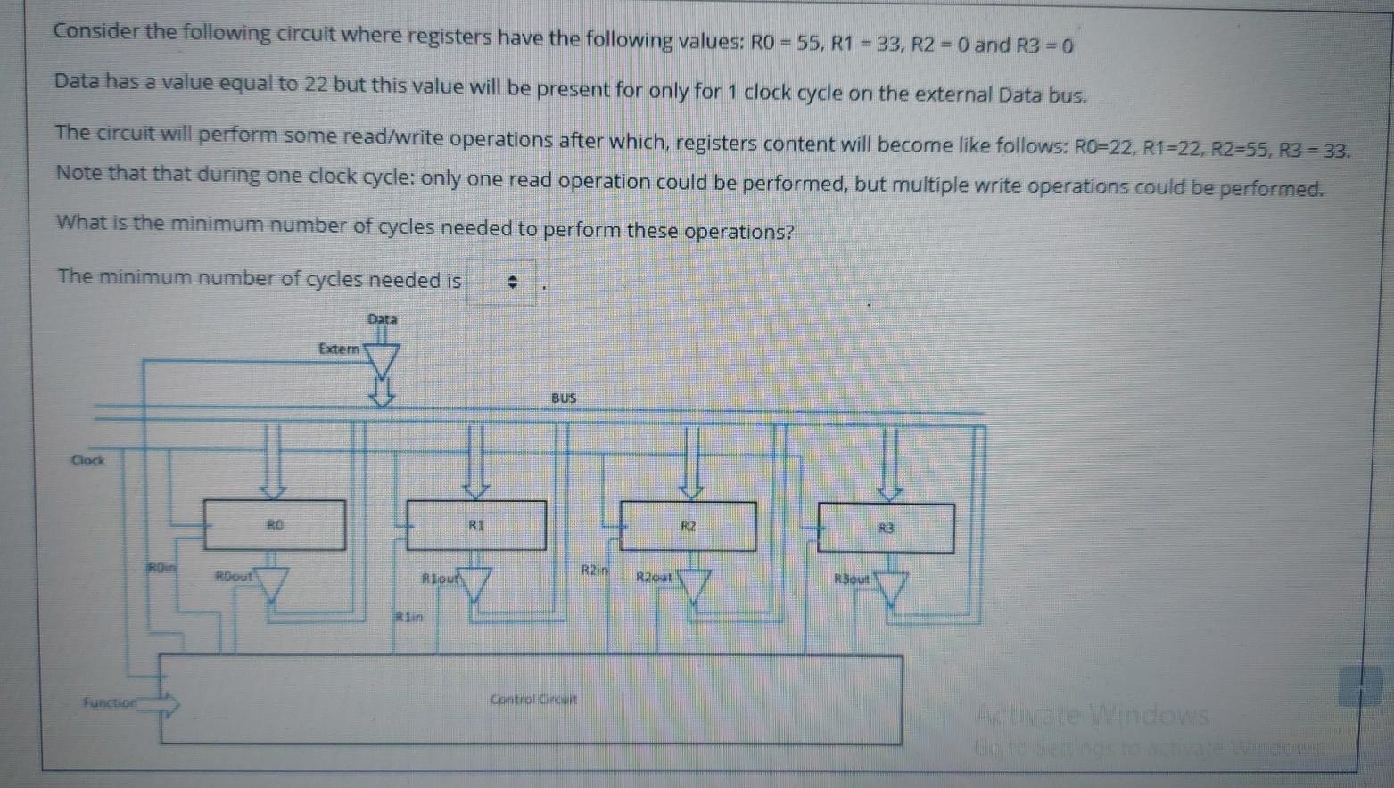 Solved Consider the following circuit where registers have | Chegg.com