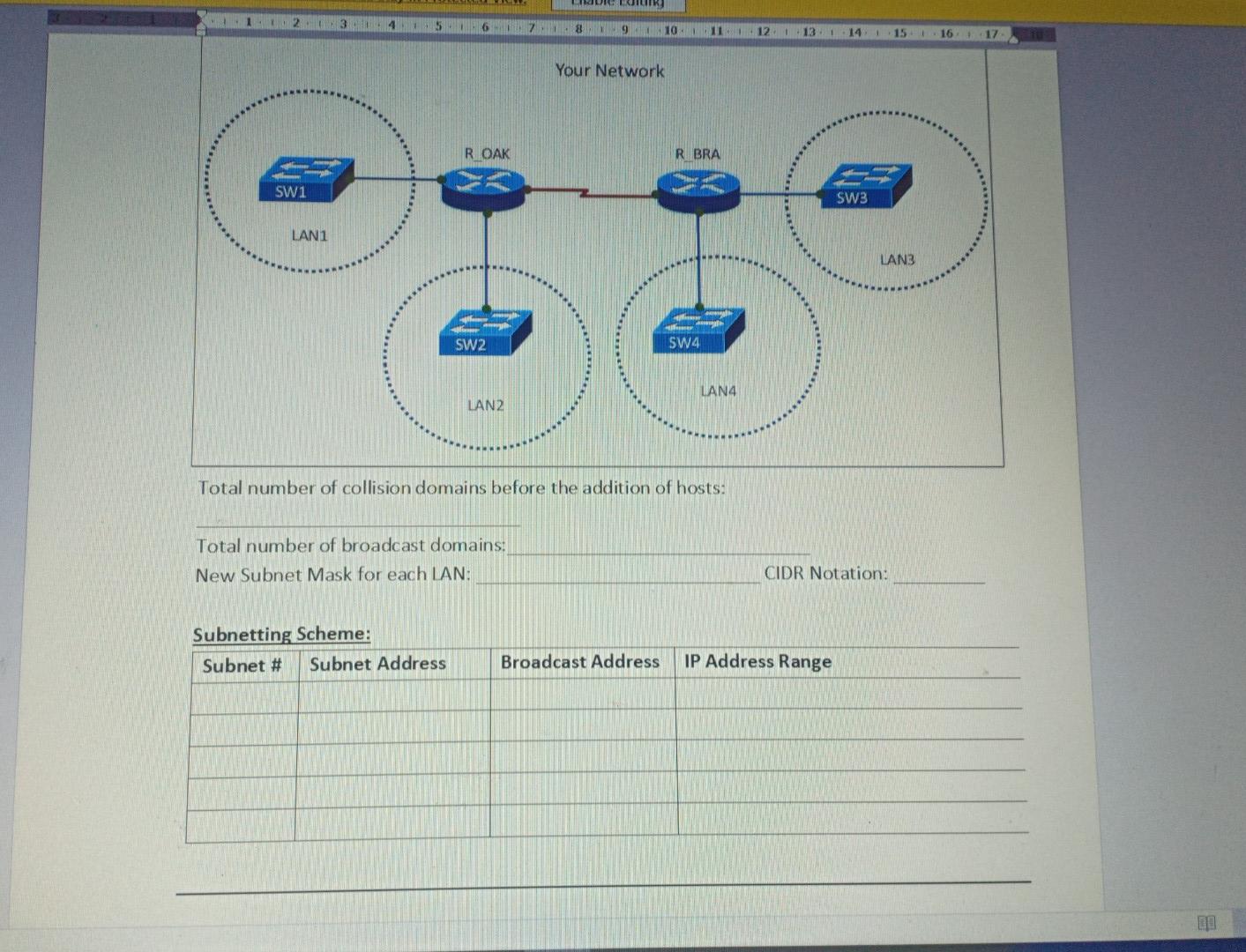 Solved IP ADDRESSING-Class C and VLSM TELE33324 Part 3: In | Chegg.com