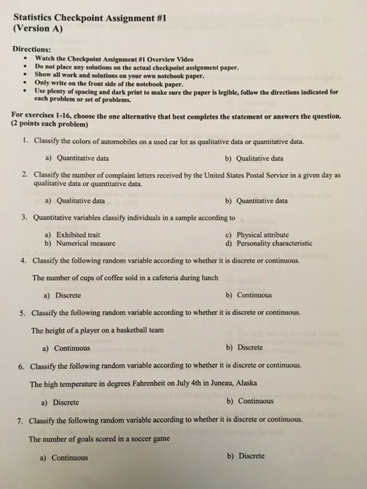 Solved Just recently got into a wreck and missed some school | Chegg.com