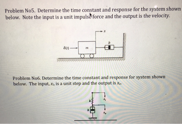 Solved Problem 5 Determine the time constant and response | Chegg.com