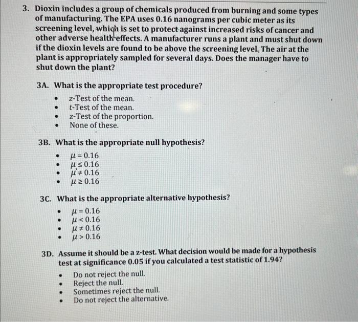 Solved 1A. What is the most appropriate situation for the | Chegg.com